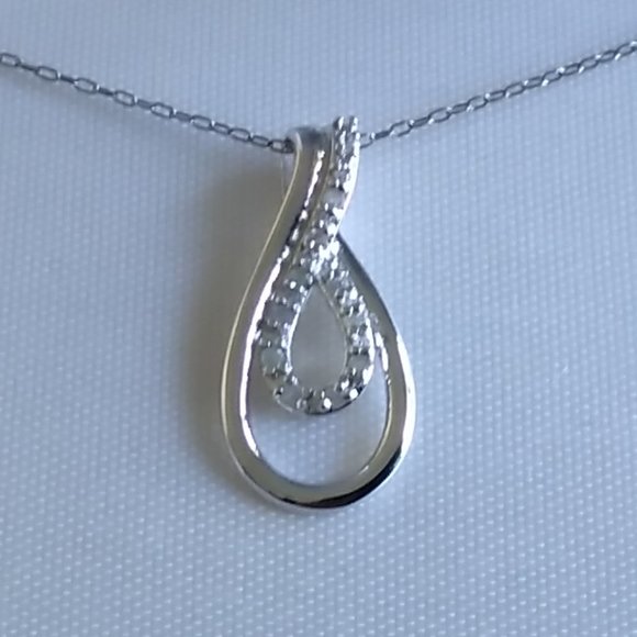 Kohl's | Jewelry | Sterling Silver Diamond Pendent Necklace Nwt | Poshmark